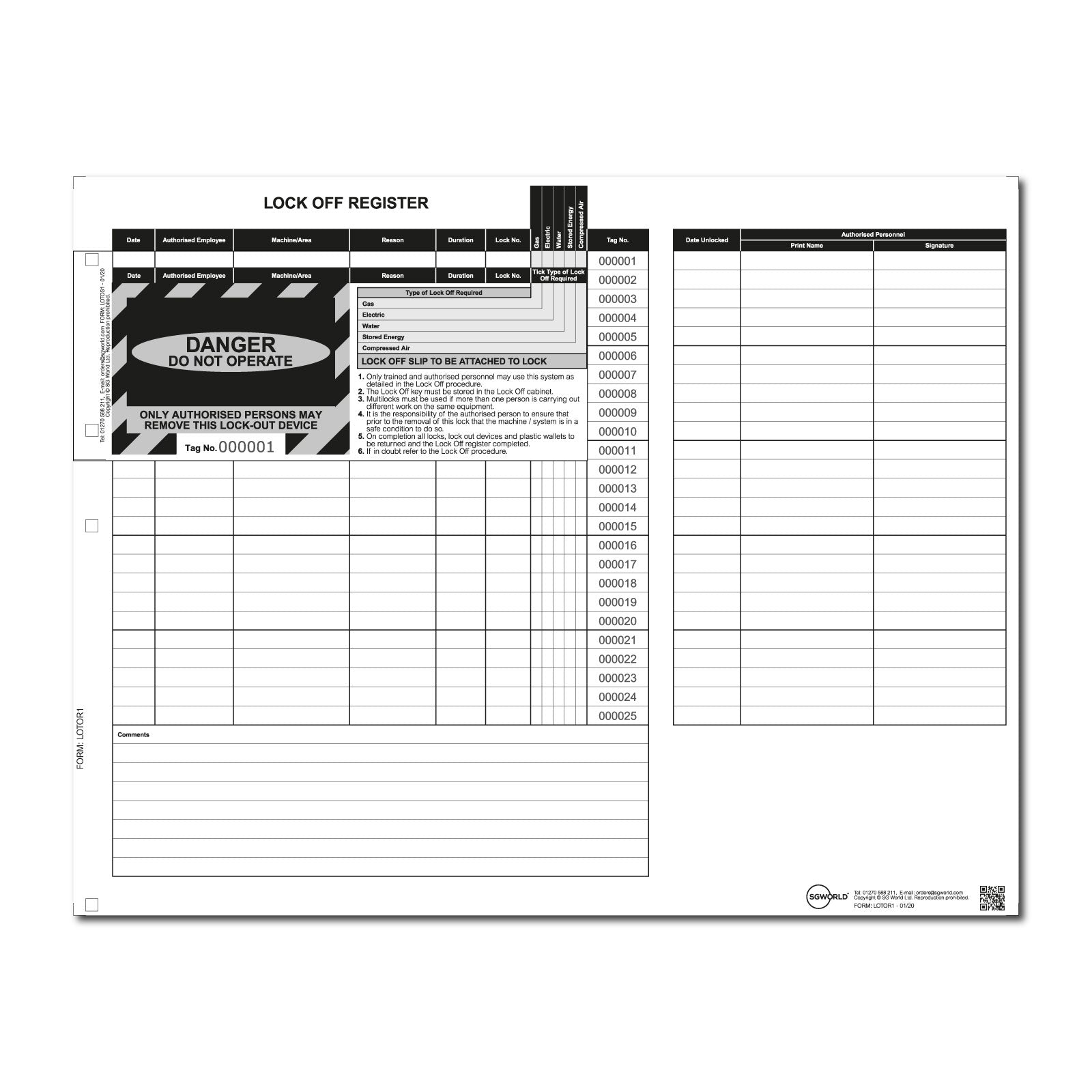 LOTO Starter Kit | SG World